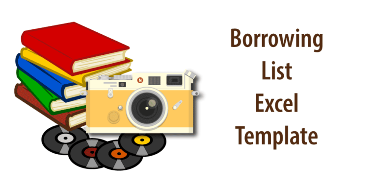 Borrow List Excel Templates – Artfulsheets
